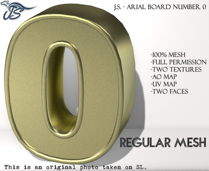 Second Life Marketplace - J.S. - ARIAL BOARD NUMBER 0 - REGULAR MESH