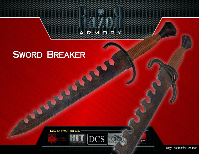 Second Life Marketplace - ..::Razor::.>> Sword Breaker