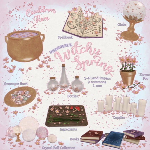 Second Life Marketplace - DISORDERLY. / Witchy Spring / Cauldron / RARE