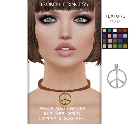 Second Life Marketplace - Broken Princess - Peace Sign Choker