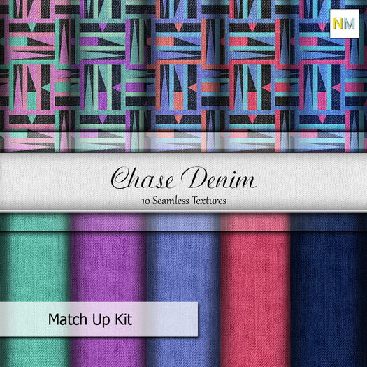 Second Life Marketplace - Chase Denim Matchup Kit 10 Seamless Fabric ...
