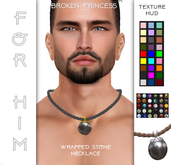 Second Life Marketplace - BP 4 HIM- Wrapped Stone Necklace