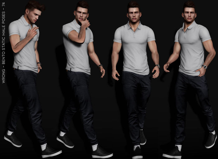 Second Life Marketplace - WRONG - BENTO Static Male Poses - 74