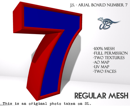 Second Life Marketplace - J.S. - ARIAL BOARD NUMBER 7 - REGULAR MESH
