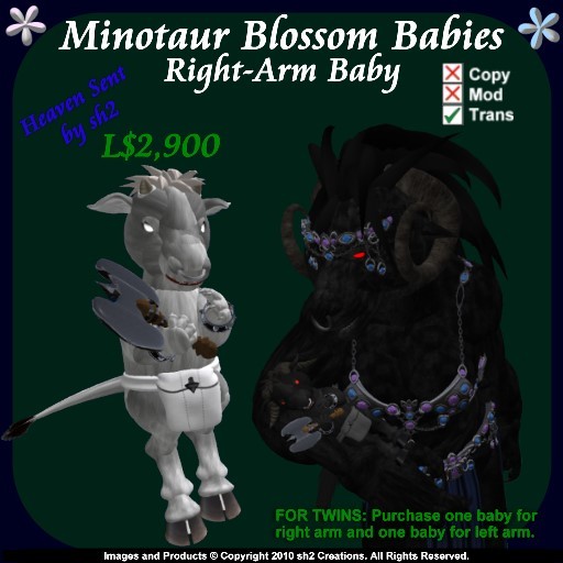 Second Life Marketplace - sh2 Minotaur Blossom Baby Right v2.0