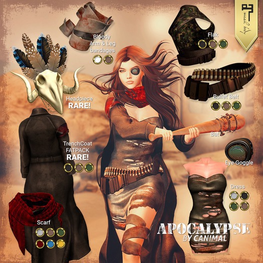 Second Life Marketplace - [Canimal] Apocalypse Scarf - Blue