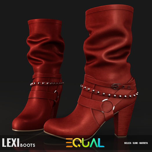 Second Life Marketplace - EQUAL - Lexi Boots RED