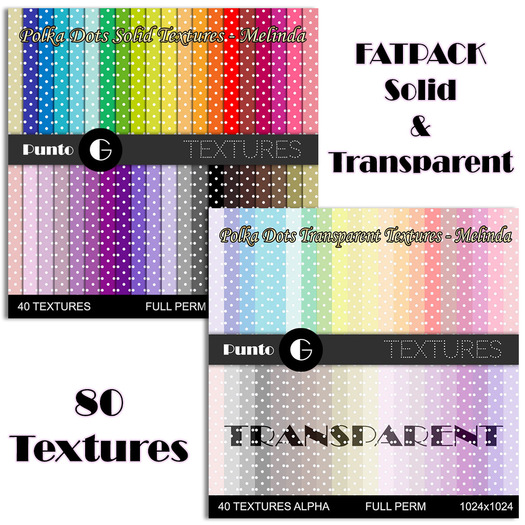 Second Life Marketplace - Polka Dots Textures - Melinda [Solid ...