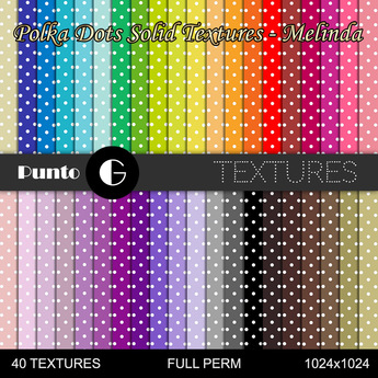 Second Life Marketplace - Polka Dots Textures - Melinda [Solid ...