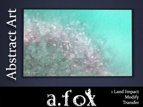 Second Life Marketplace - a.fox Canvas Art - Abstract Energy - Teal