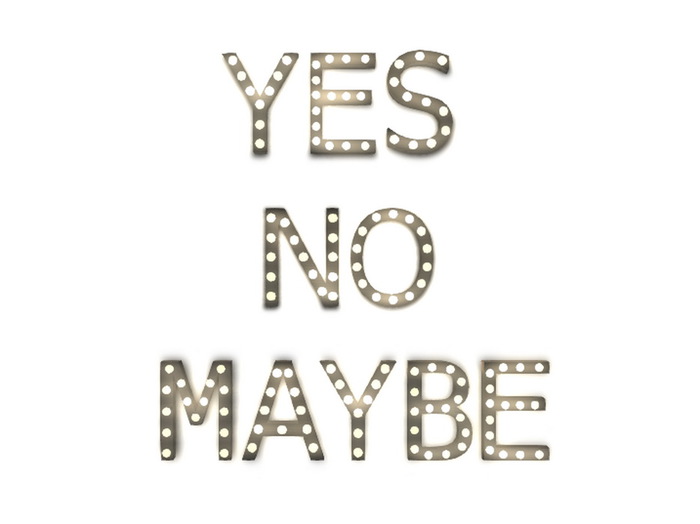 Second Life Marketplace - [Px] "YES", "NO", "MAYBE" Illuminated Light ...