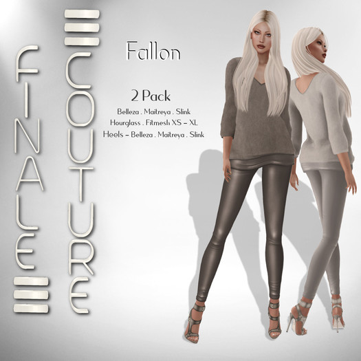 Second Life Marketplace - Finale Couture Fallon - Stone & Taupe(Boxed)