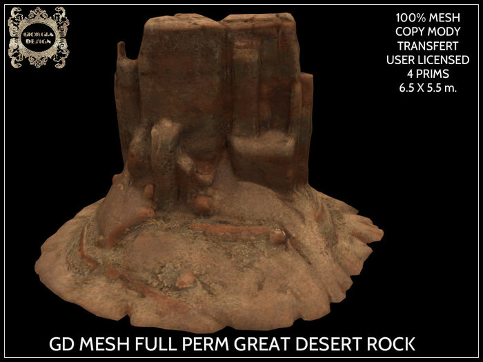 Second Life Marketplace - GD MESH FULL PERM GREAT DESERT ROCK