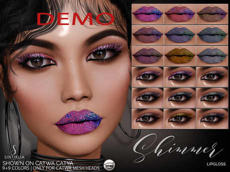 Second Life Marketplace - Sintiklia - Lipstick&eyeshadow Shimmer(CATWA ...