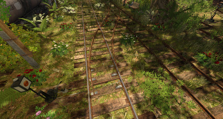 Second Life Marketplace - Railroad track Set Mesh