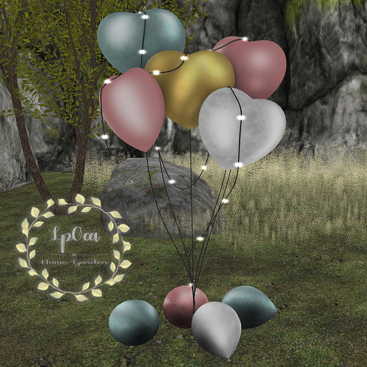 Second Life Marketplace - LpOca Heart Balloon rainbow