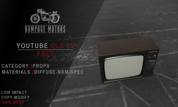 Second Life Marketplace - Youtube Old TV - Free - LI 1 - CM