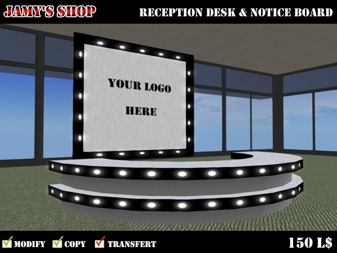 Second Life Marketplace - Reception Desk & Notice Board