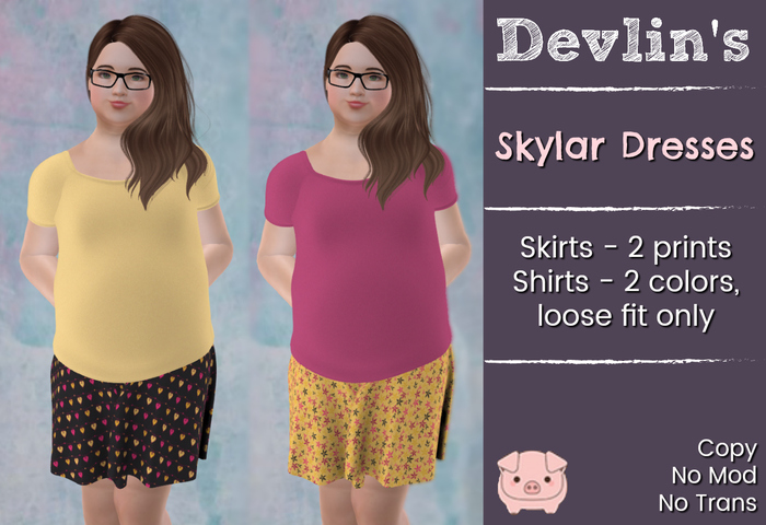 Second Life Marketplace - Devlin's - Piggu Jamie - Skylar Dresses