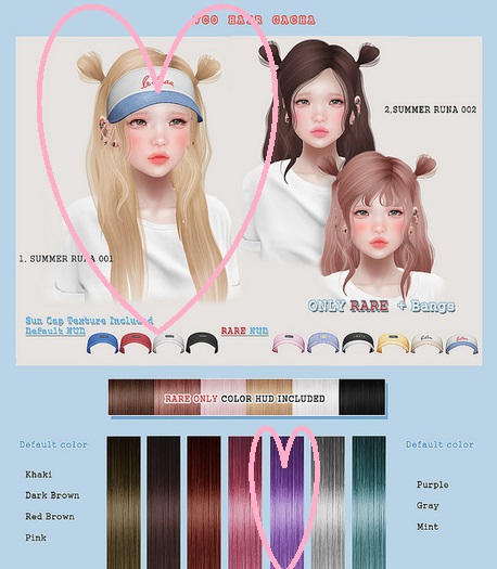 Second Life Marketplace - VCO HAIR _ Summer Luna [002] _ Purple