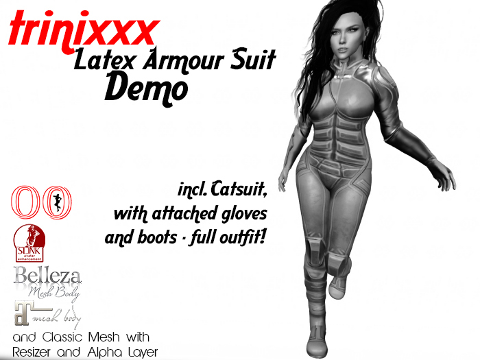 Second Life Marketplace - trinixxx Full Body Latex Armour DEMO