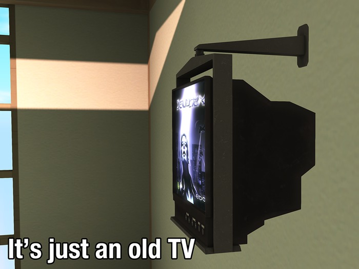 Second Life Marketplace Wall mounted CRT Television