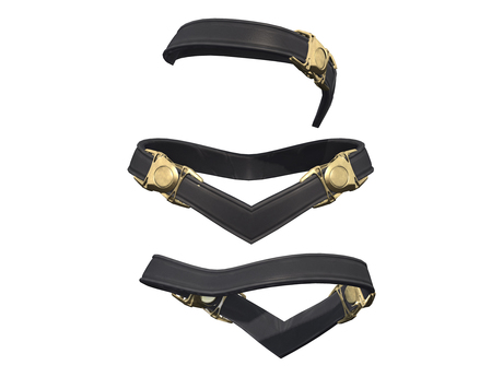 Second Life Marketplace - Full Perm Non Rigged Gold Buckles V Shape Belt