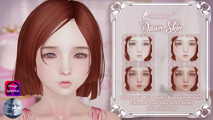 Second Life Marketplace - [KRR] Dawn Skin for GENUS/OMEGA (Light)
