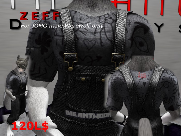 Second Life Marketplace - JOMO male Werewolf Zeff Outfitt [SR INDUSTRYS]