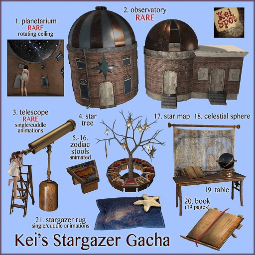 Second Life Marketplace - GACHA - 15. Kei's Stargazer Gacha (Aquarius ...
