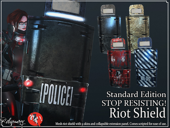 Second Life Marketplace - !R! STOP RESISTING! Riot Shield/ Standard Edition