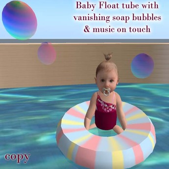 Second Life Marketplace - BABY INNER TUBE-BUBBLE ON TOUCH (vanish)