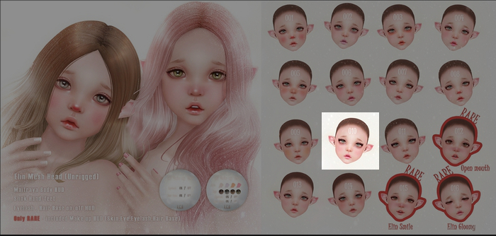 Second Life Marketplace - VCO ~Elf Mesh Head [Elin] 010