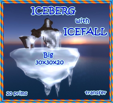 Second Life Marketplace - ROCK ICEBERG with ICEFALL