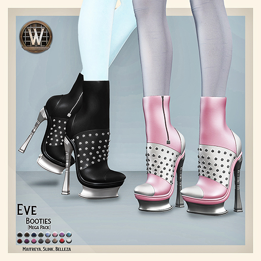 Second Life Marketplace - Wicca's Wardrobe - Eve Booties [Mega Pack ...