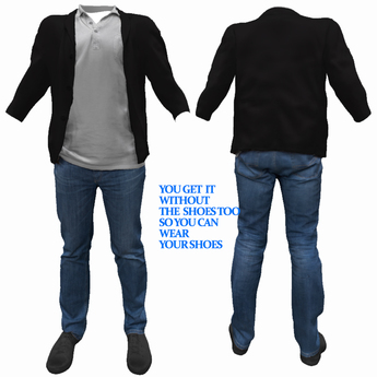 Second Life Marketplace - AmAzInG CrEaTiOnS Jean Shirt Jacket Male Outfit 4