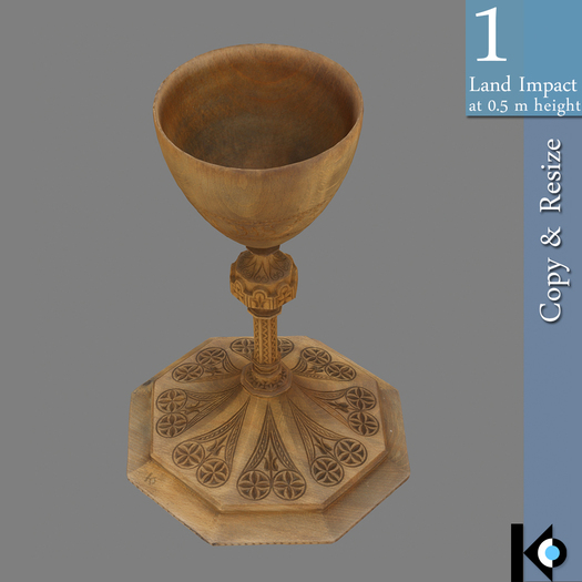 Second Life Marketplace - 3D / Wooden Chalice / 1 land impact