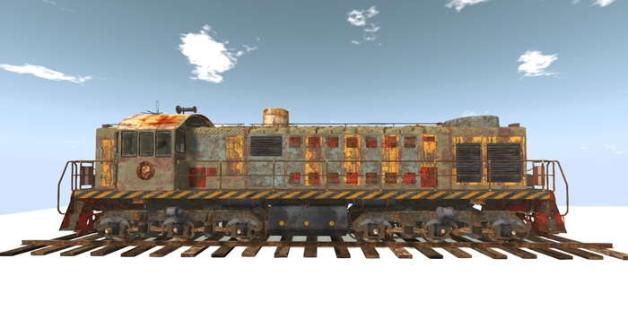 Second Life Marketplace - Soviet diesel locomotive TEM 2
