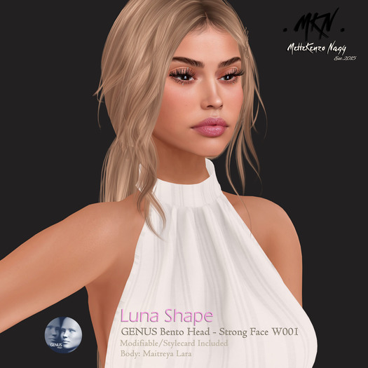 Second Life Marketplace - . MKN . Luna Shape (Genus Strong Face W001 ...