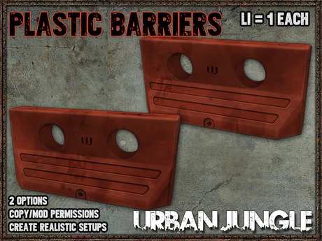 Second Life Marketplace - PLASTIC BARRIERS - URBAN JUNGLE