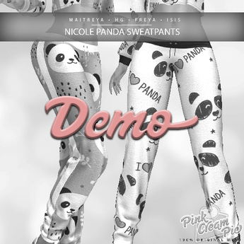 Second Life Marketplace - !PCP :: Nicole Sweatpants [Panda Pack DEMO]
