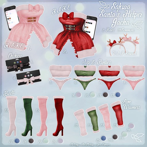 Second Life Marketplace - 1. {Sakura} Santa's Helper Dress Freya ...