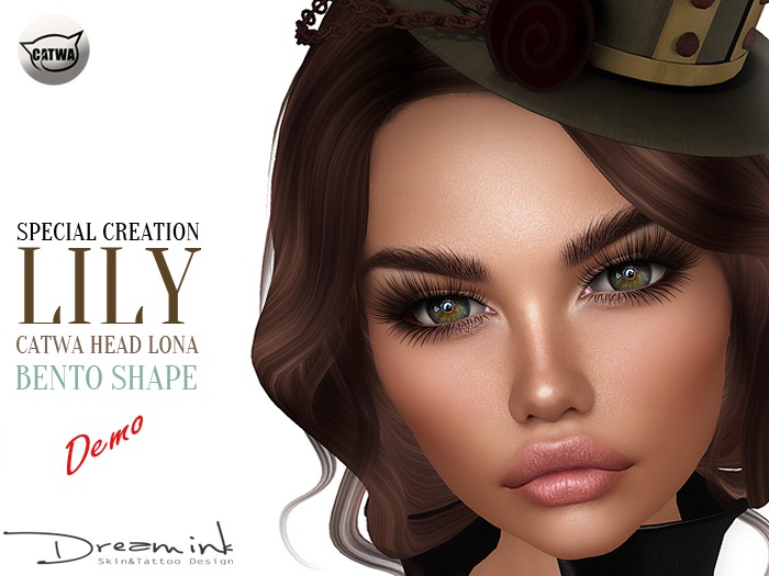 Second Life Marketplace - DEMO | DREAM INK "Catwa-Lona Bento Head LILY ...