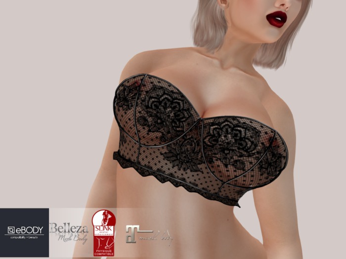 Second Life Marketplace Aki Black Lace Top
