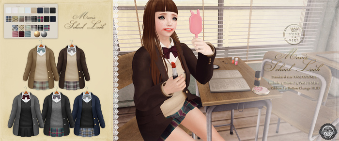 Second Life Marketplace - ::C'est la vie !:: Mavis School Look (FATPACK ...