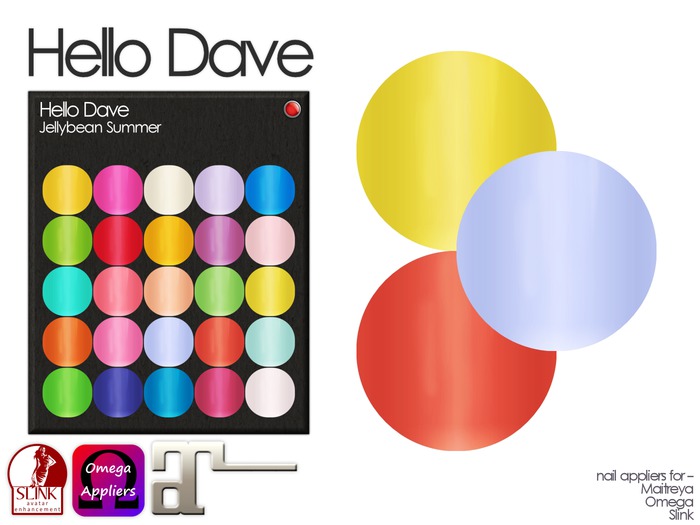 Second Life Marketplace - Hello Dave - Nail Appliers - Jellybean Summer