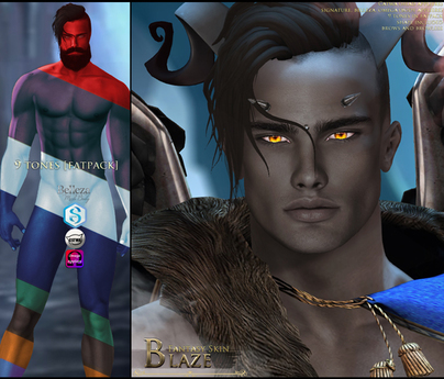 Second Life Marketplace - -Elemental- 'Blaze' Fantasy Skin with BOM ...