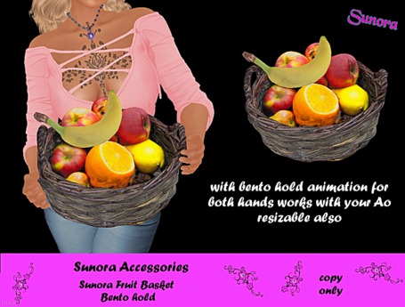 Second Life Marketplace - Sunora Fruit Basket Bento hold