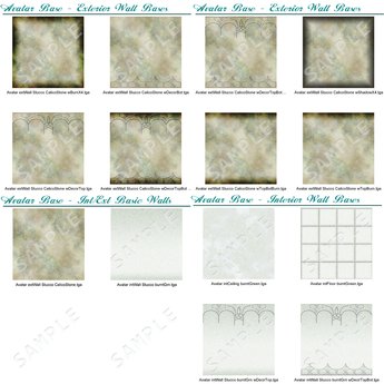 Second Life Marketplace - Avatar 3d Build Texture Set (20 Textures)