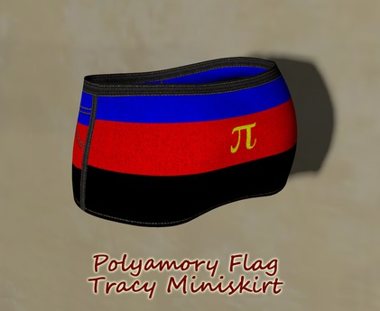 Second Life Marketplace - [Drac] Tracy Mini Skirt - Polyamory LGBT Flag ...
